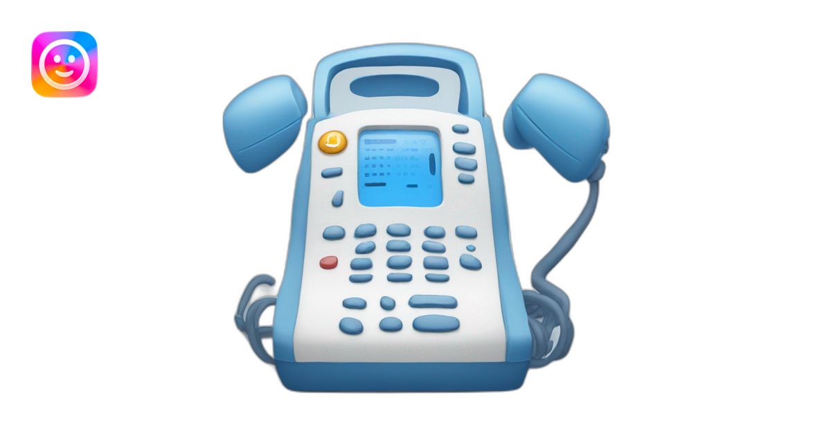 blue handset receiver emoji | AI Emoji Generator