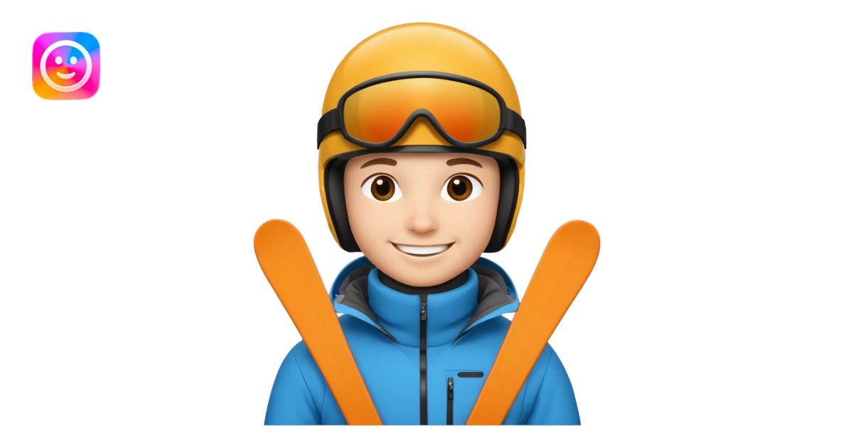 A person is skiing on the snow person emoji | AI Emoji Generator