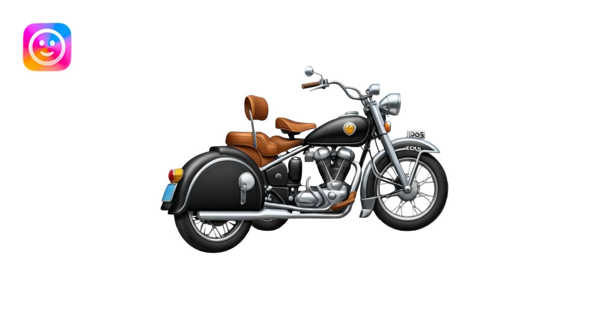 a motorcycle with a side car emoji | AI Emoji Generator