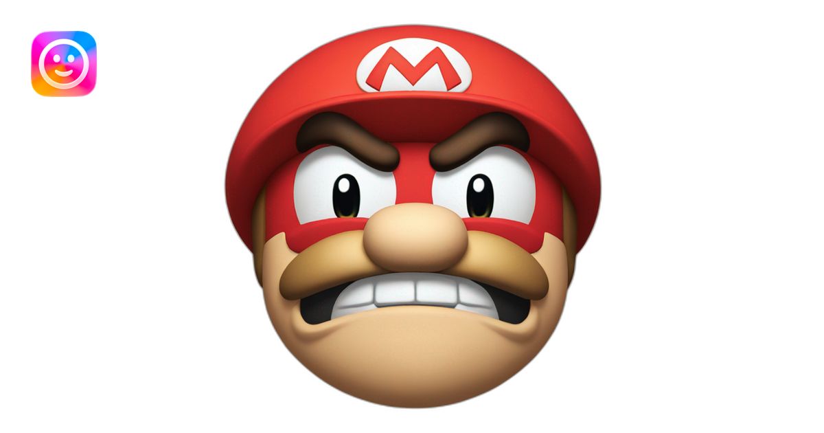Angry Nintendo mario emoji | AI Emoji Generator