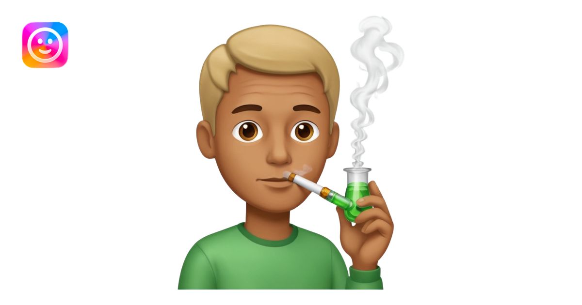 Man smoking bong emoji | AI Emoji Generator