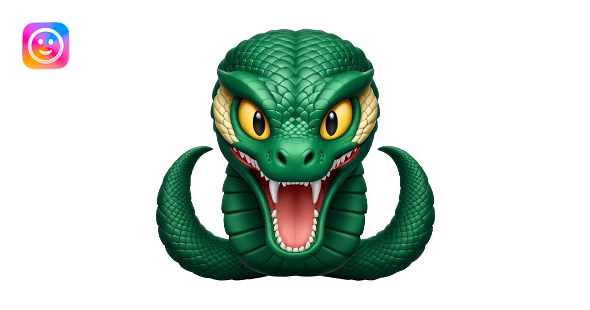 cobra is in its upright defensive posture emoji | AI Emoji Generator