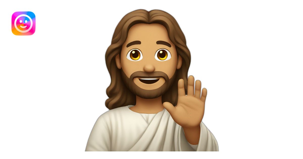 Jesus waving emoji | AI Emoji Generator