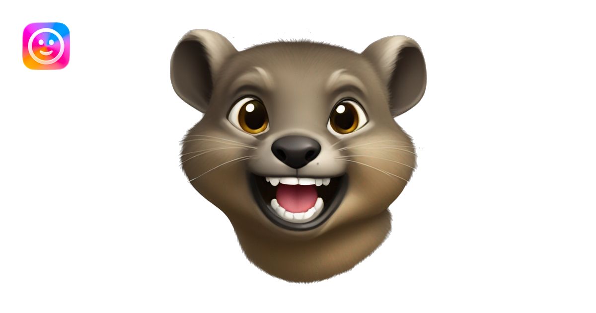 a rock hyrax smiling real big emoji | AI Emoji Generator