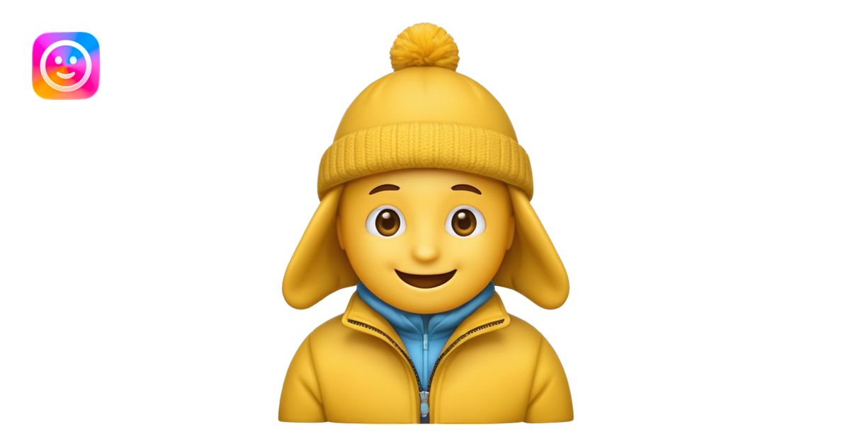 Generic Smile emoji in winter hat and jacket emoji | AI Emoji Generator