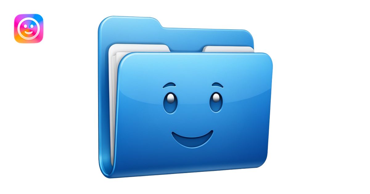 Ios Folder icon emoji | AI Emoji Generator
