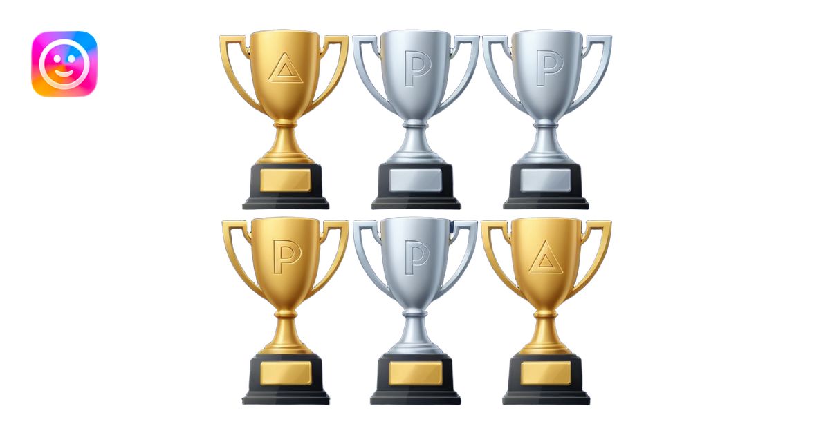 PlayStation trophy icons in PS5 style, flat minimalist UI, platinum ...