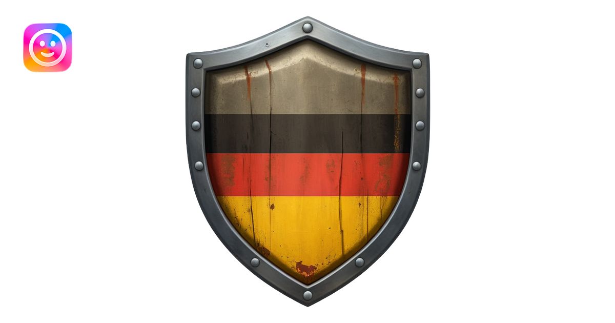 shield with the German flag emoji | AI Emoji Generator