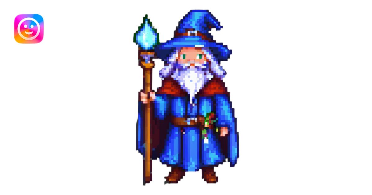 pixel art wizard illustration | AI Emoji Generator