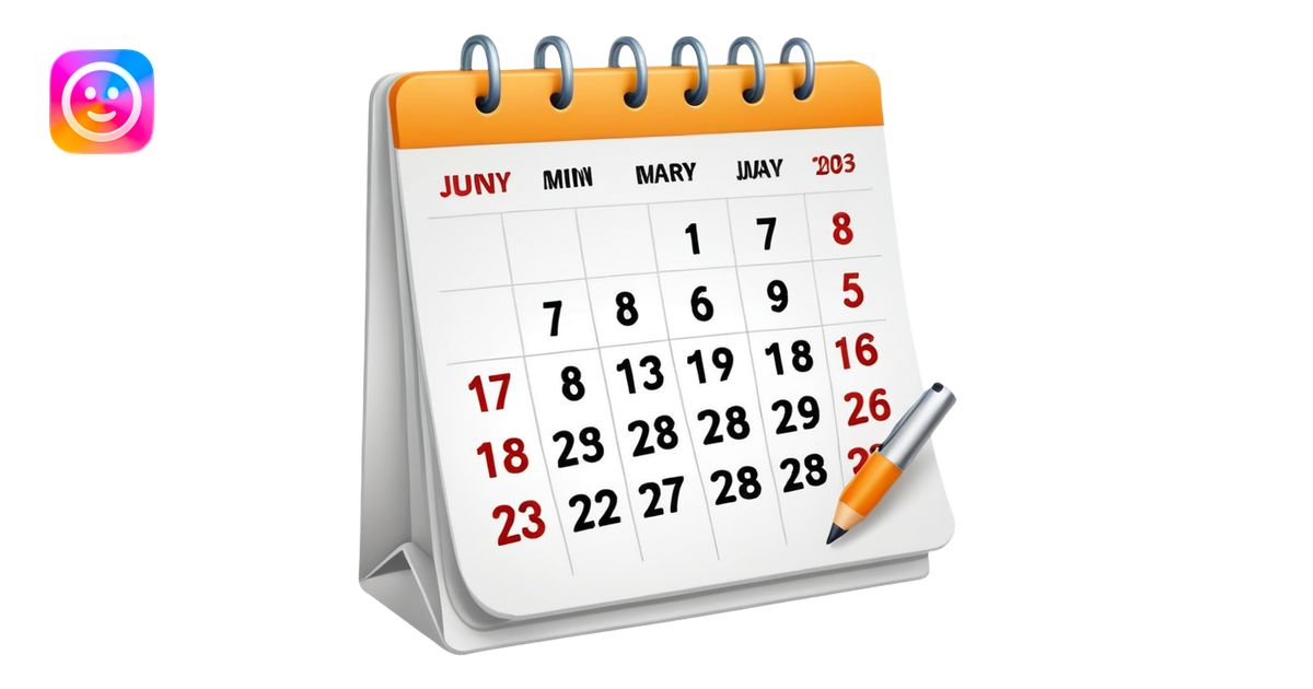 simple calendar with 2 to 3 marked dates symbolizing moderate admin ...