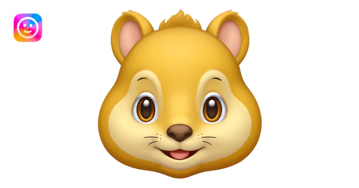puffed up cheeks, like squirrel cheeks… but on a regular emoji emoji ...