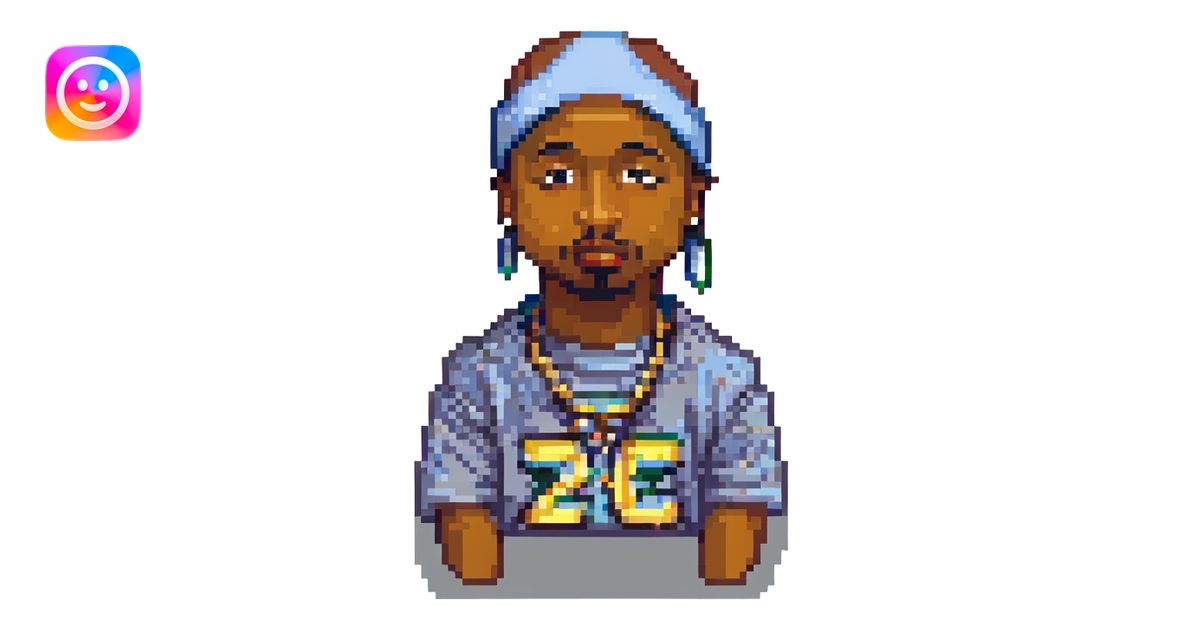 репер 2Pac, no background emoji | AI Emoji Generator