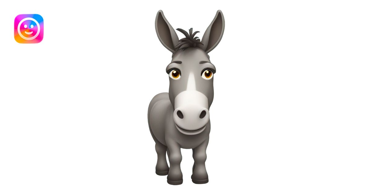 Donkey in a beach emoji | AI Emoji Generator