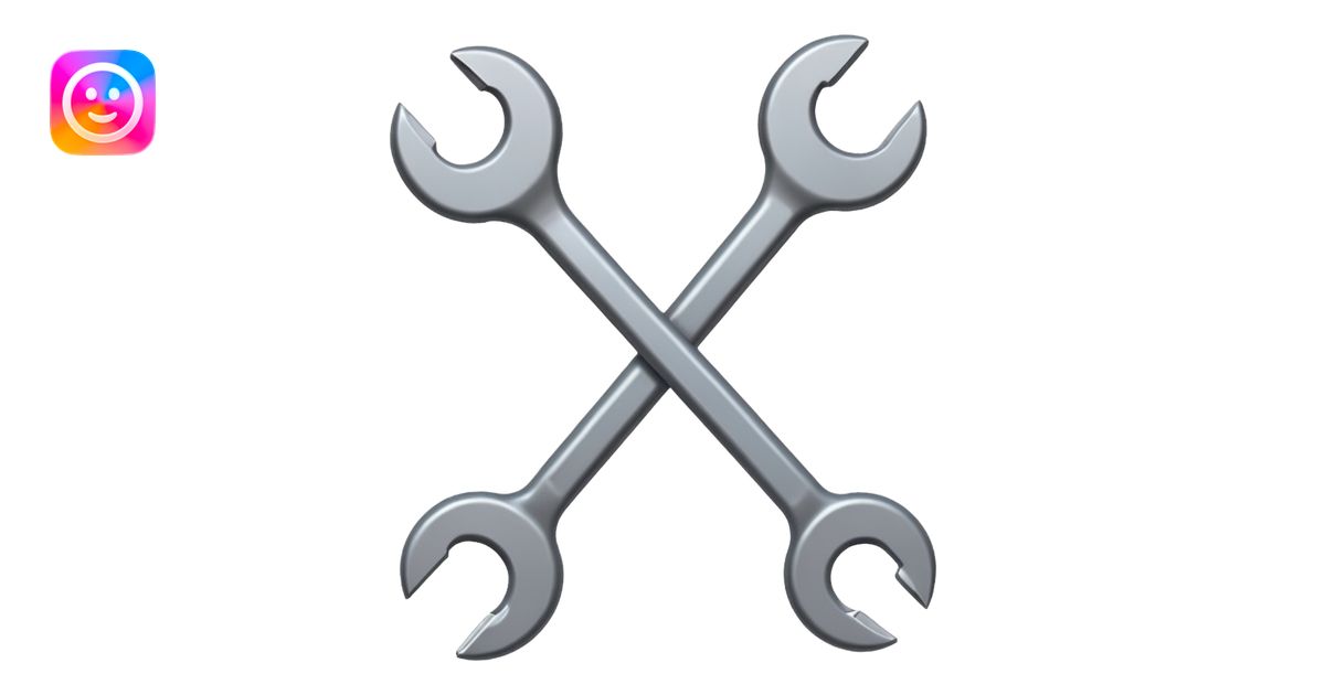a grey spanner tool in pixel art emoji | AI Emoji Generator