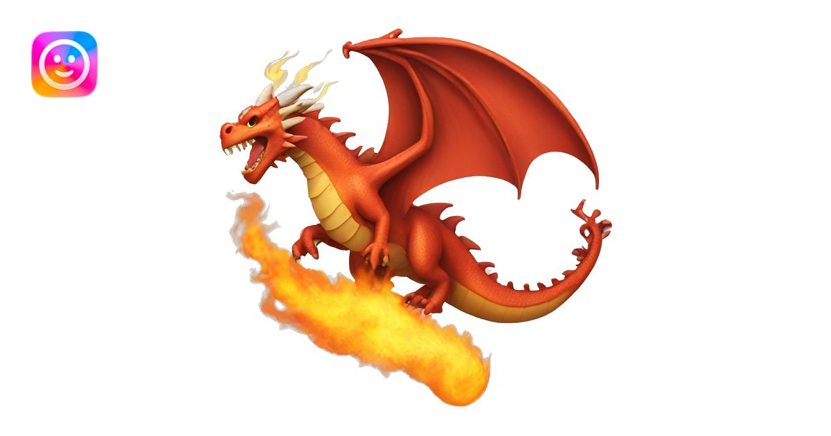 dragon breathing fire emoji | AI Emoji Generator