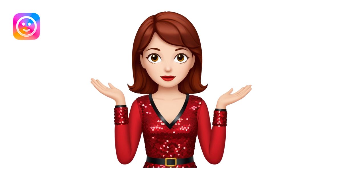 Carol Lawrence with dark auburn hair, red sequin outfit emoji | AI ...