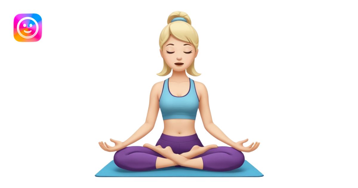 woman burping during yoga practice emoji | AI Emoji Generator