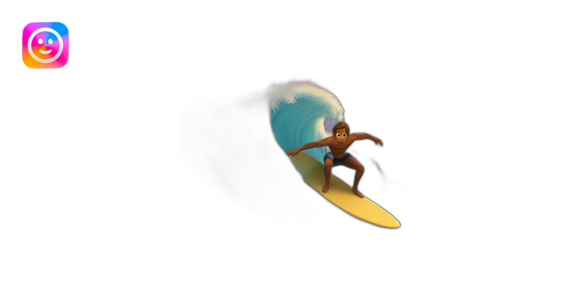 sunset surfing emoji | AI Emoji Generator