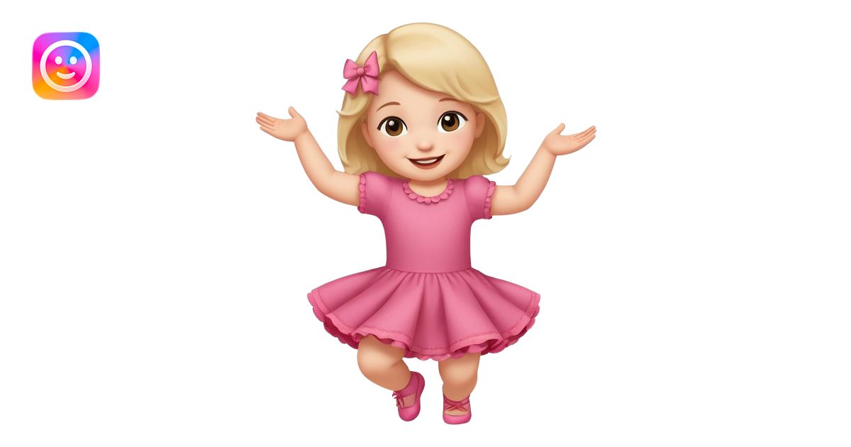 dance small baby girl emoji | AI Emoji Generator