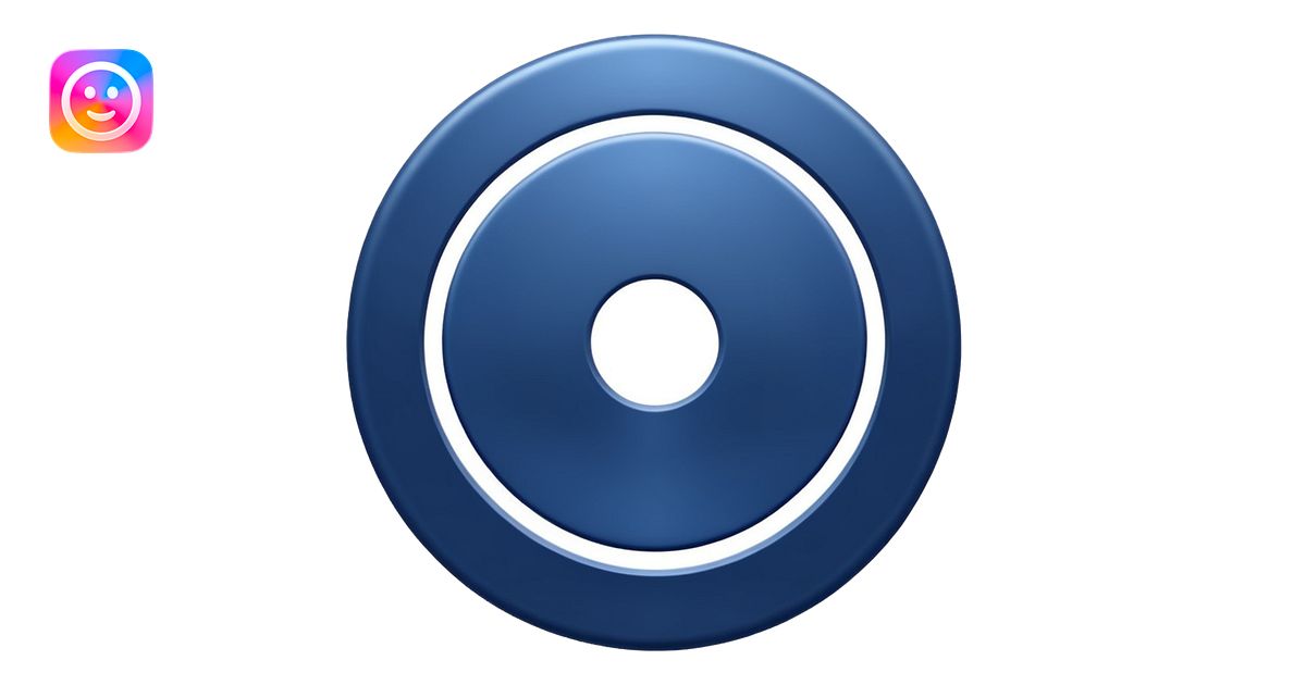 Navy blue disc emoji | AI Emoji Generator