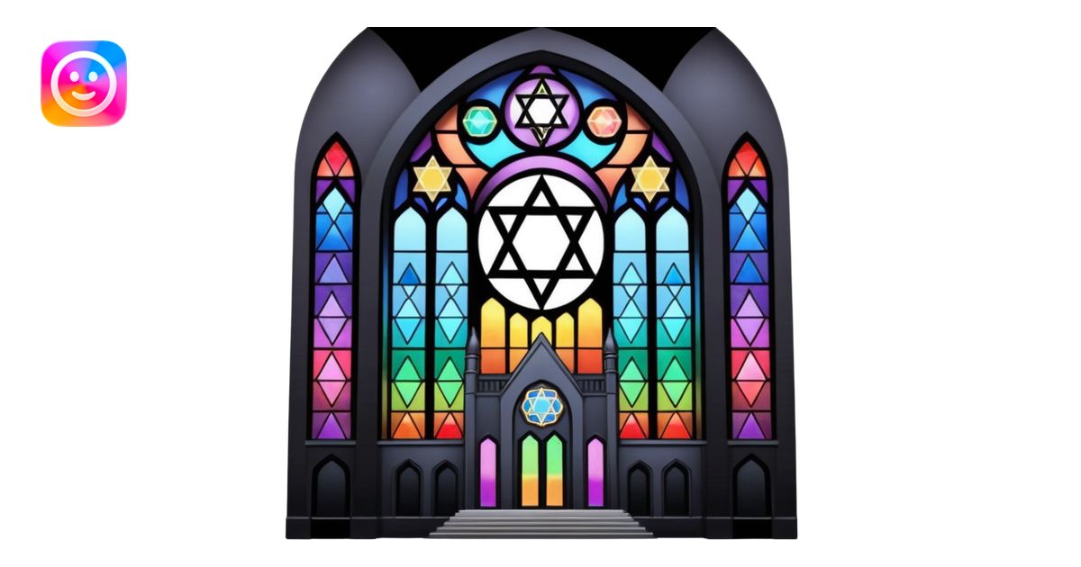 jewish synagogue temple in dark goth aesthetic style with black ...