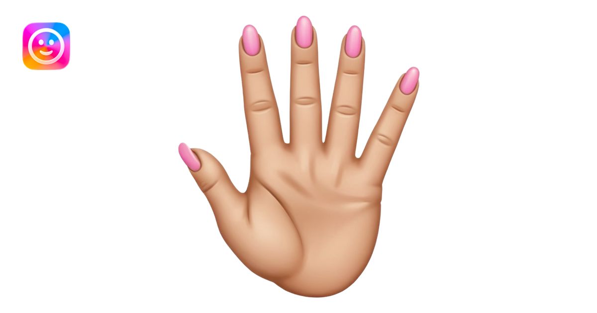 Emoji Hand with Ring finger folded down. The pointer and middle finger ...