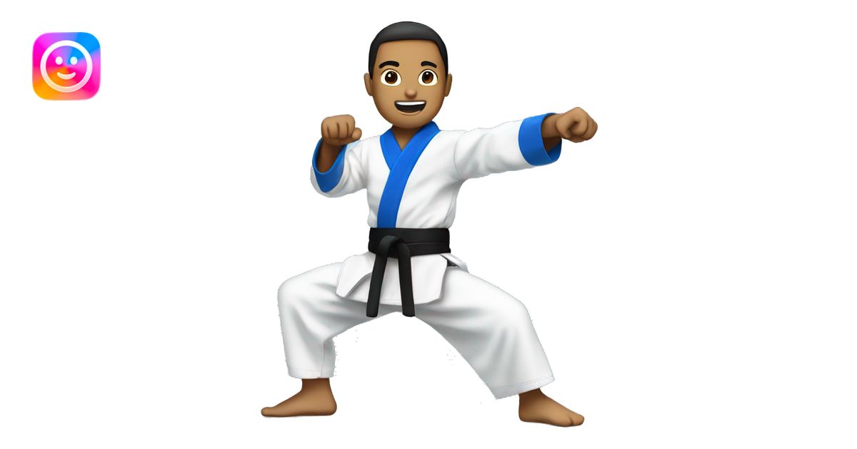 blue belt martial arts, only blue belt emoji | AI Emoji Generator