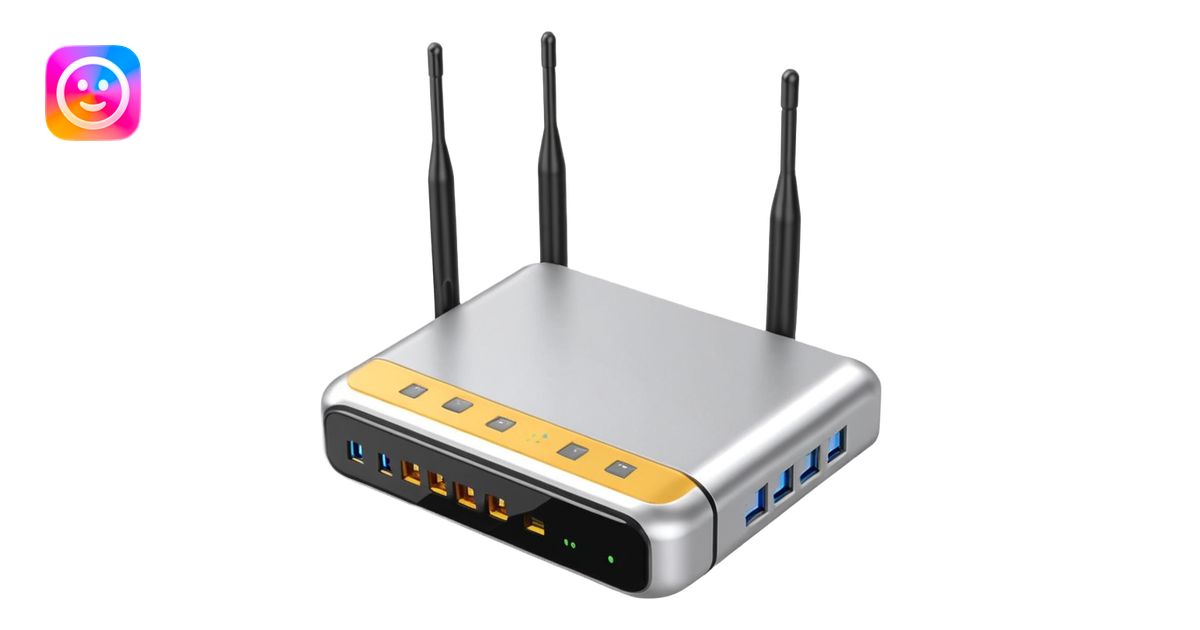 Mini modem router distrubitor emoji | AI Emoji Generator
