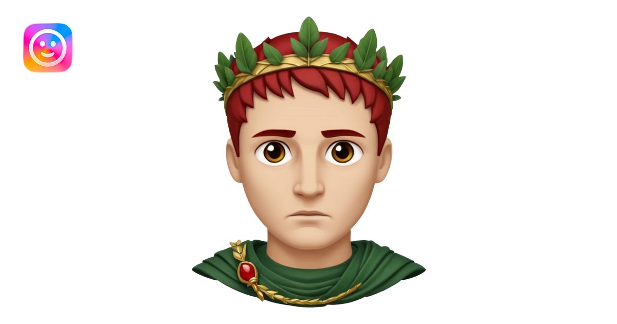 julius caesar young evil wreath emoji | AI Emoji Generator