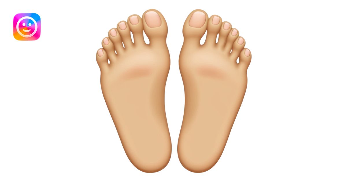 two cartoon feet, facing forward, simple emoji style emoji | AI Emoji ...