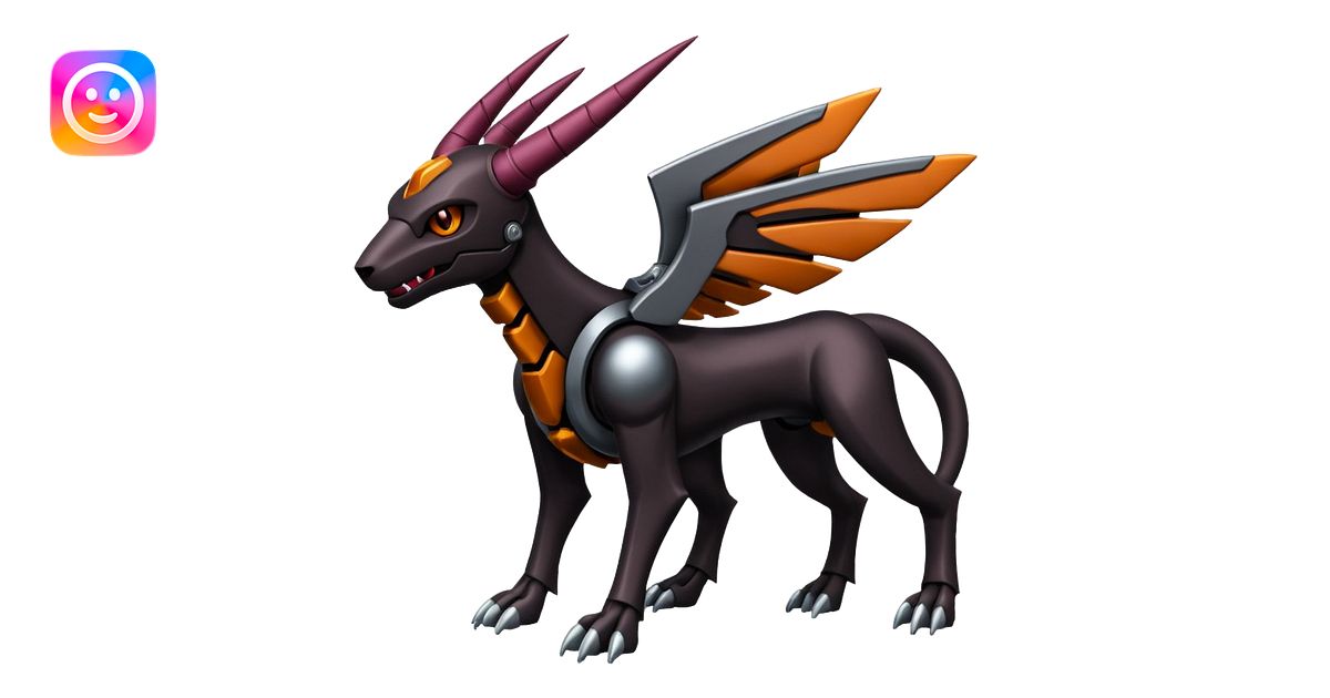 Houndoom-Genesect-Pokémon-Fakémon-hybrid-creature emoji | AI Emoji ...