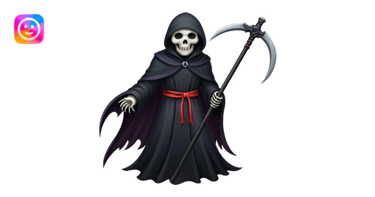 Shadow Scythe for grim reaper emoji | AI Emoji Generator
