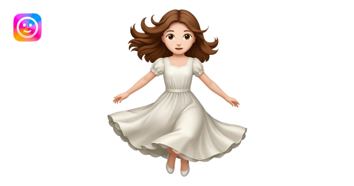 Girl falling in air emoji | AI Emoji Generator