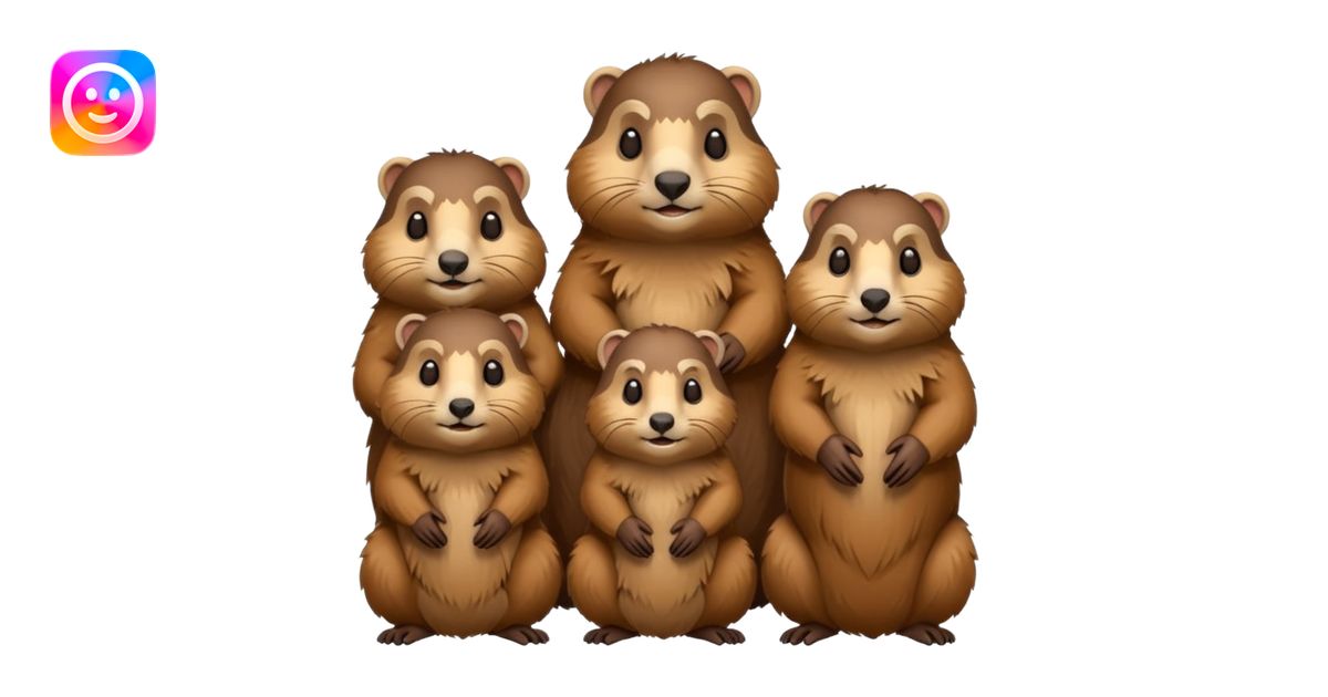 famille de marmotte emoji | AI Emoji Generator