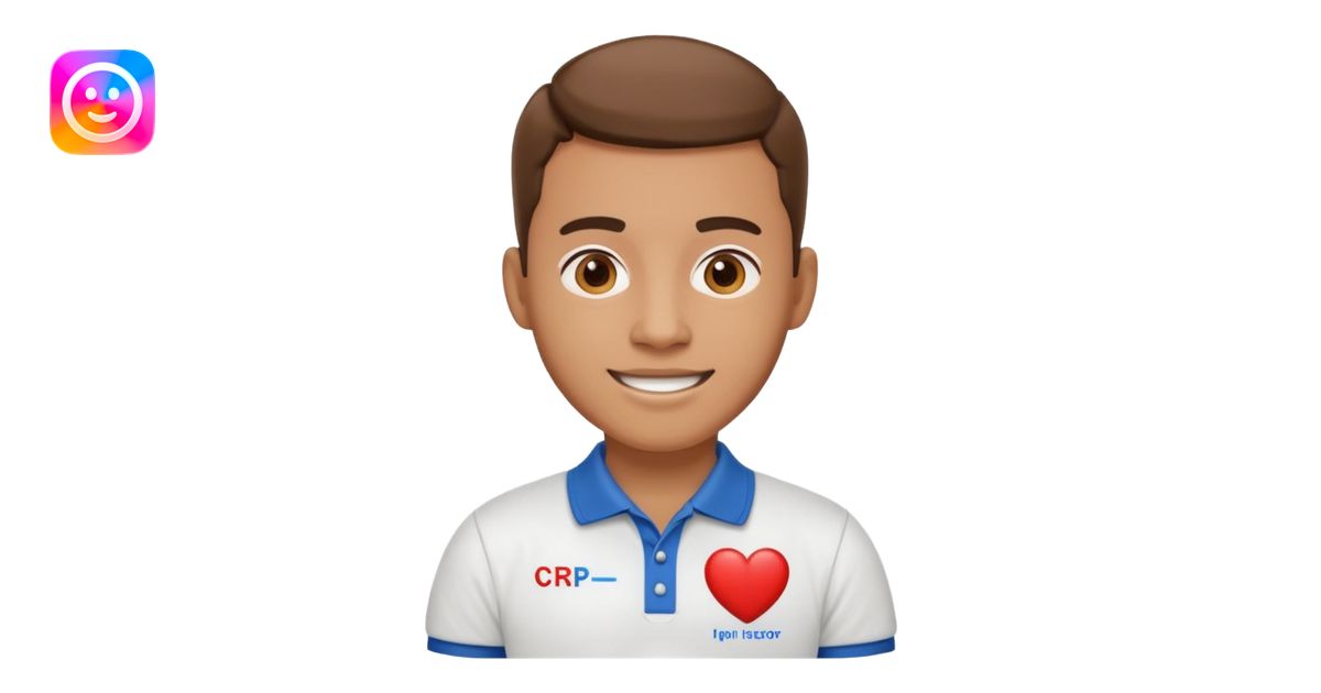 CPR instructor that looks happy emoji | AI Emoji Generator