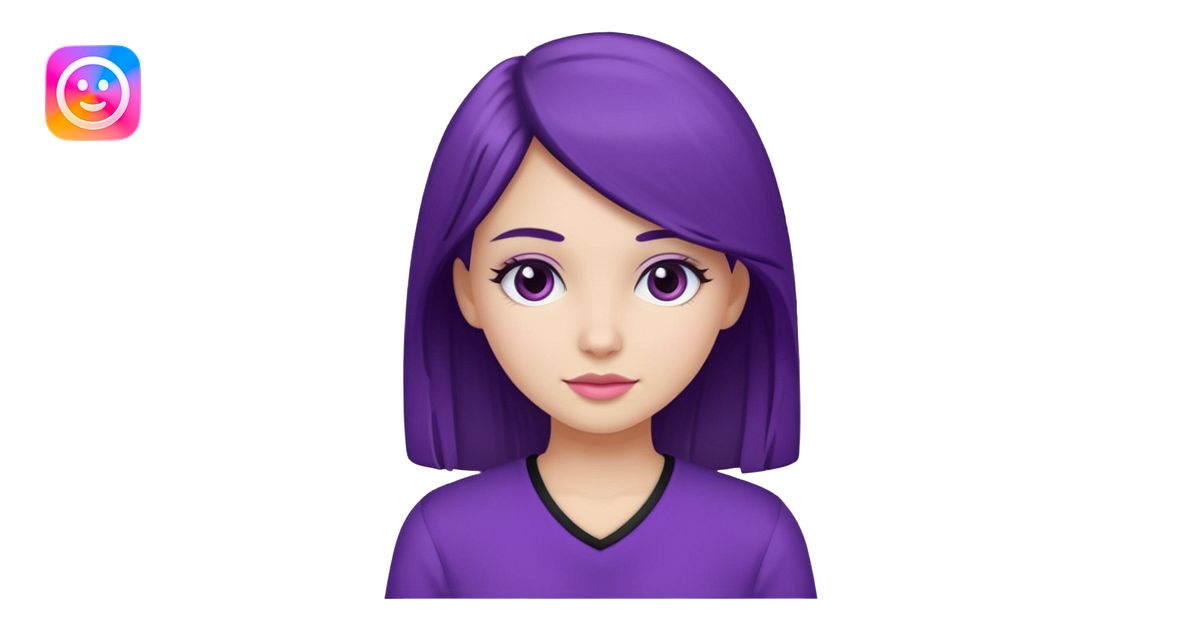Girly girl morado emoji | AI Emoji Generator