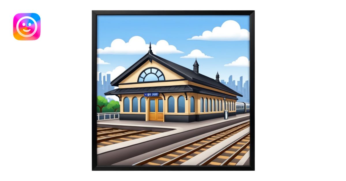 railway station in PNG format emoji | AI Emoji Generator