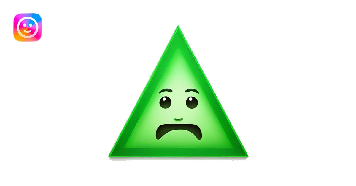 Green triangle emoji | AI Emoji Generator