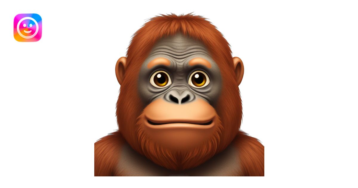 Very chubby orangutan emoji | AI Emoji Generator