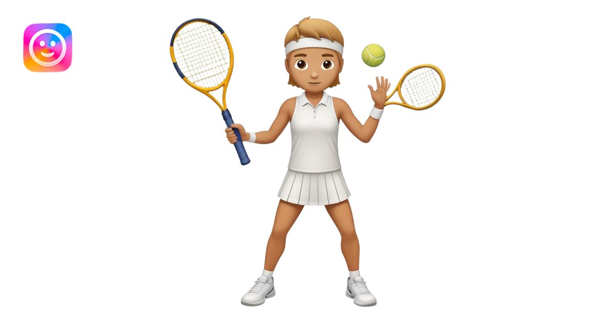 High resolution full body of a tennis player emoji | AI Emoji Generator