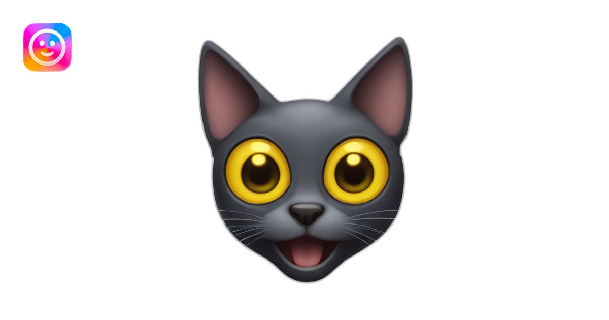 Cat-bat-yellow-eyes emoji | AI Emoji Generator