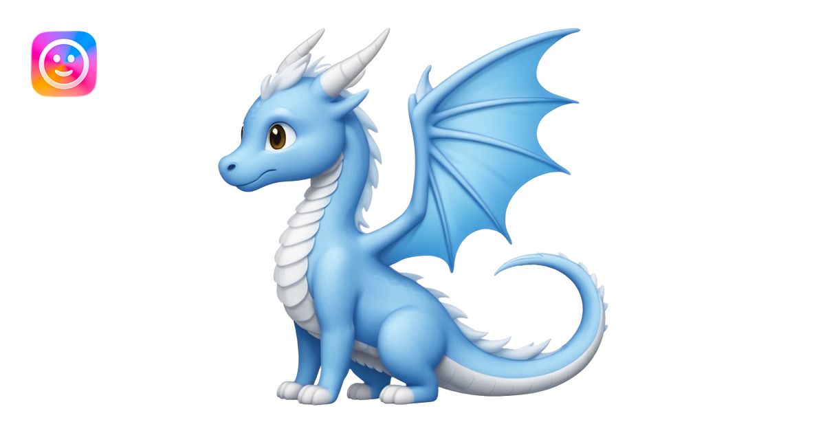 Sky dragon With her elongated, sleek sky-blue form and soft,fluffy ...