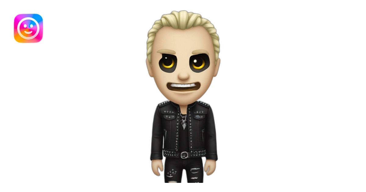 Goth Swedish metal head emoji | AI Emoji Generator