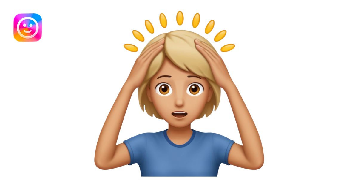 hands on head surprised emoji | AI Emoji Generator