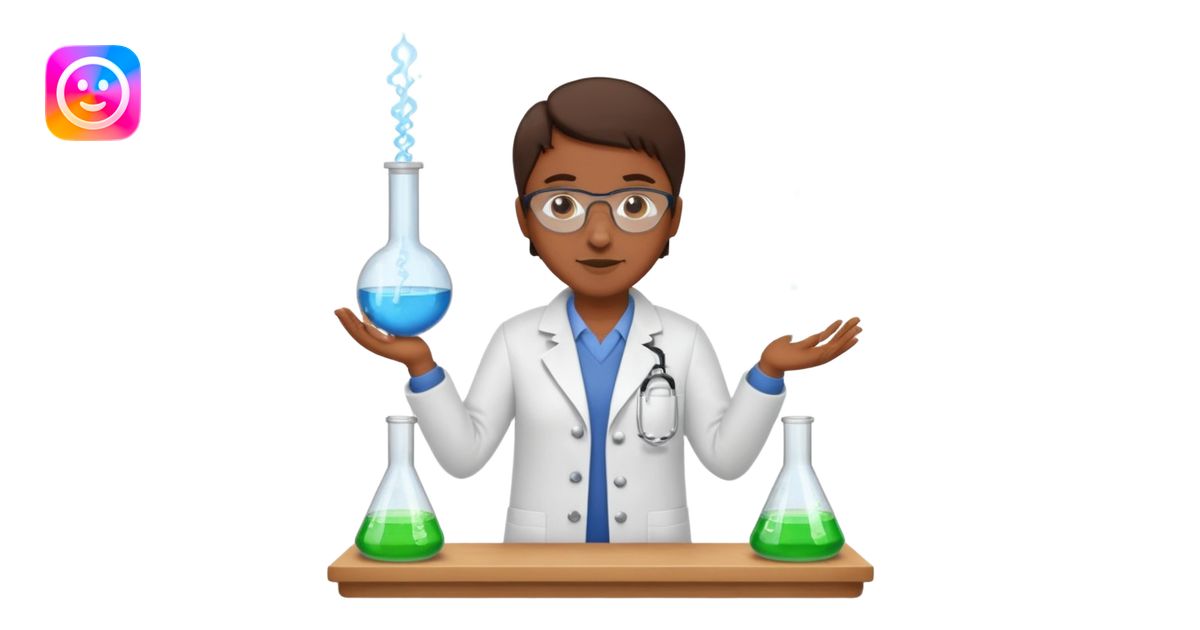 chemistry lab with teacher emoji | AI Emoji Generator