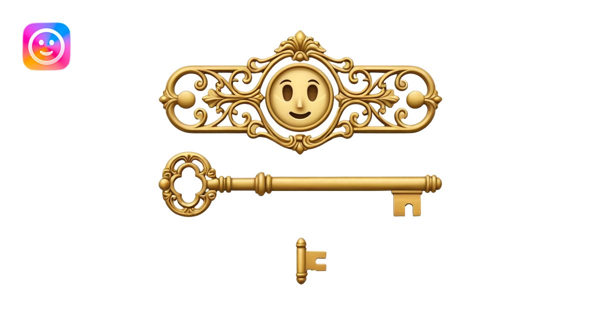 key in the horizontal position old and ornate emoji | AI Emoji Generator
