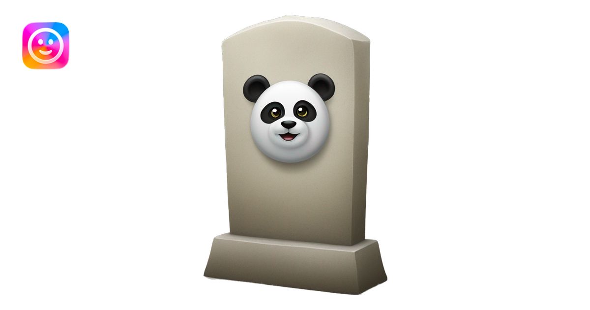 Urs panda cu stele în loc de ochi emoji | AI Emoji Generator