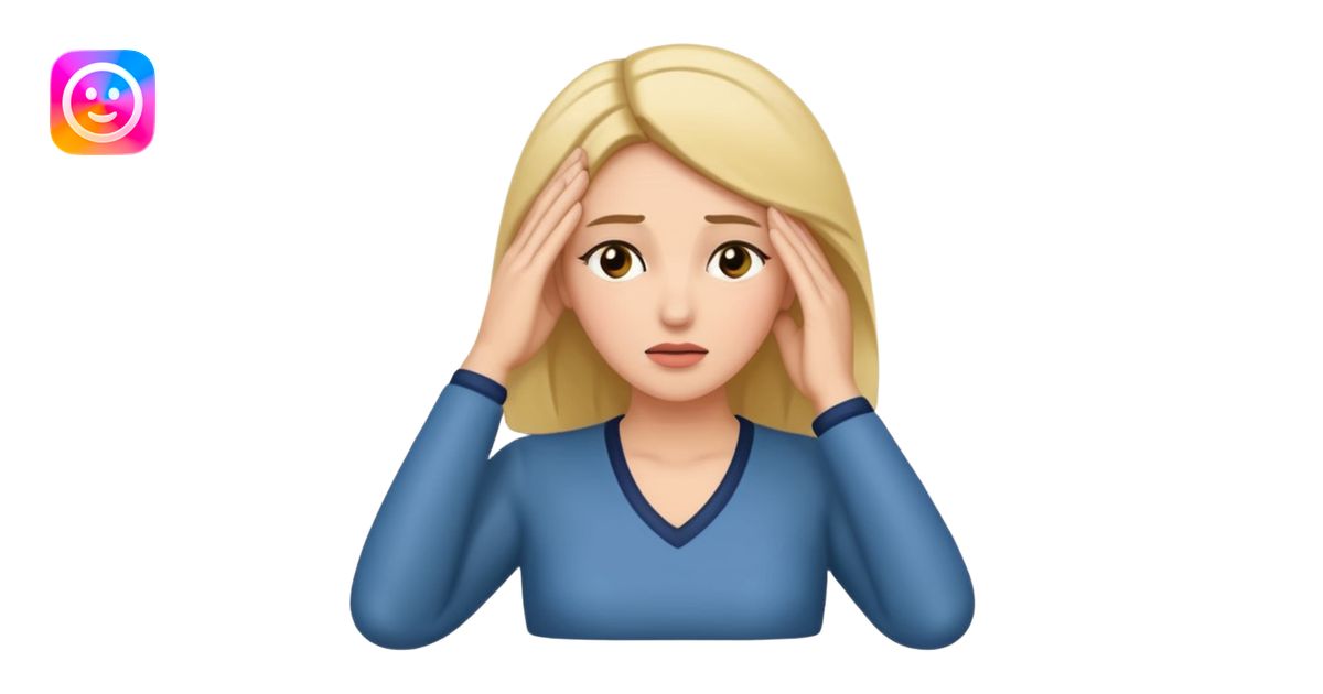 Actress dramatic faint backwards with hand on forehead emoji | AI Emoji ...