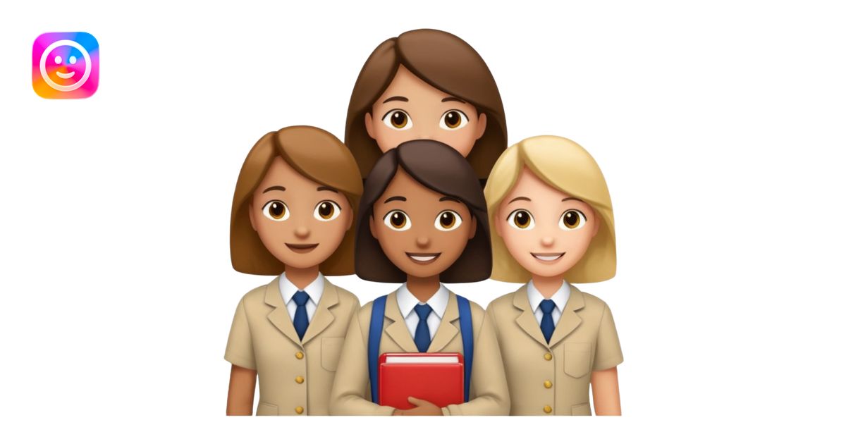 students in school uniforms emoji | AI Emoji Generator