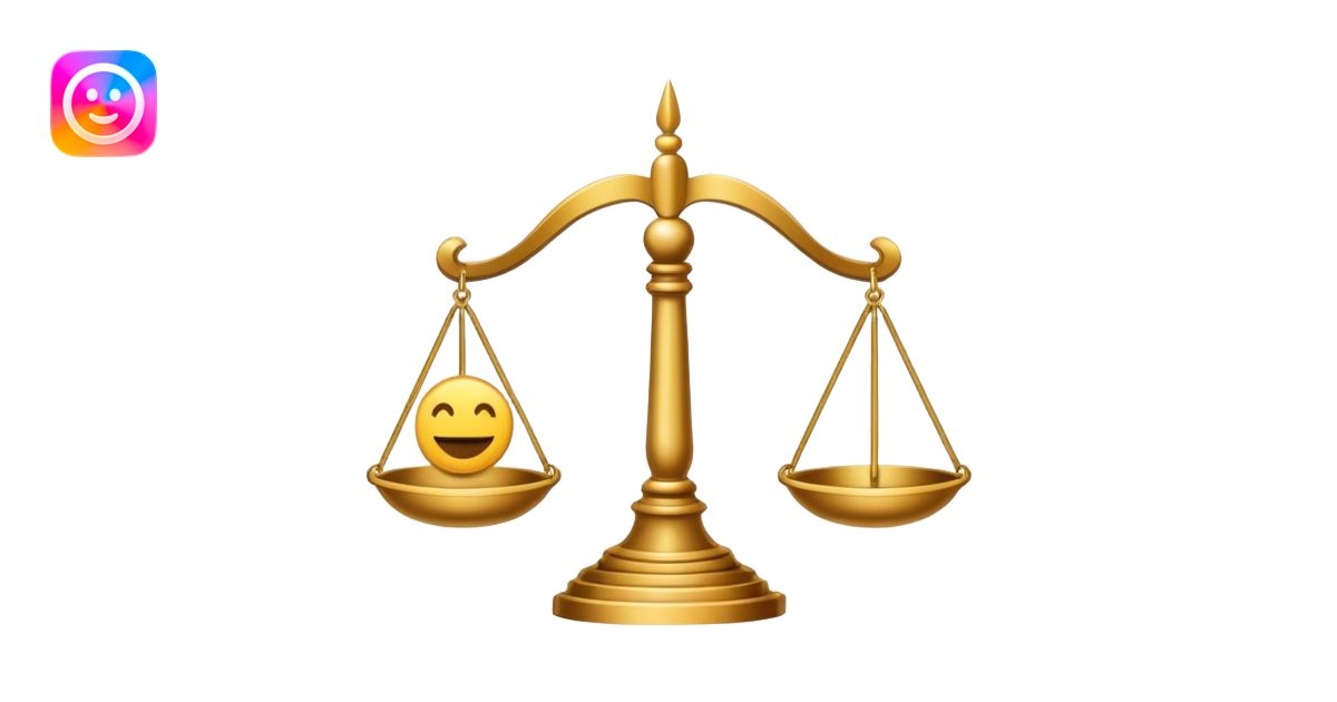 court emoji with justice symbol as scales and classical court ...